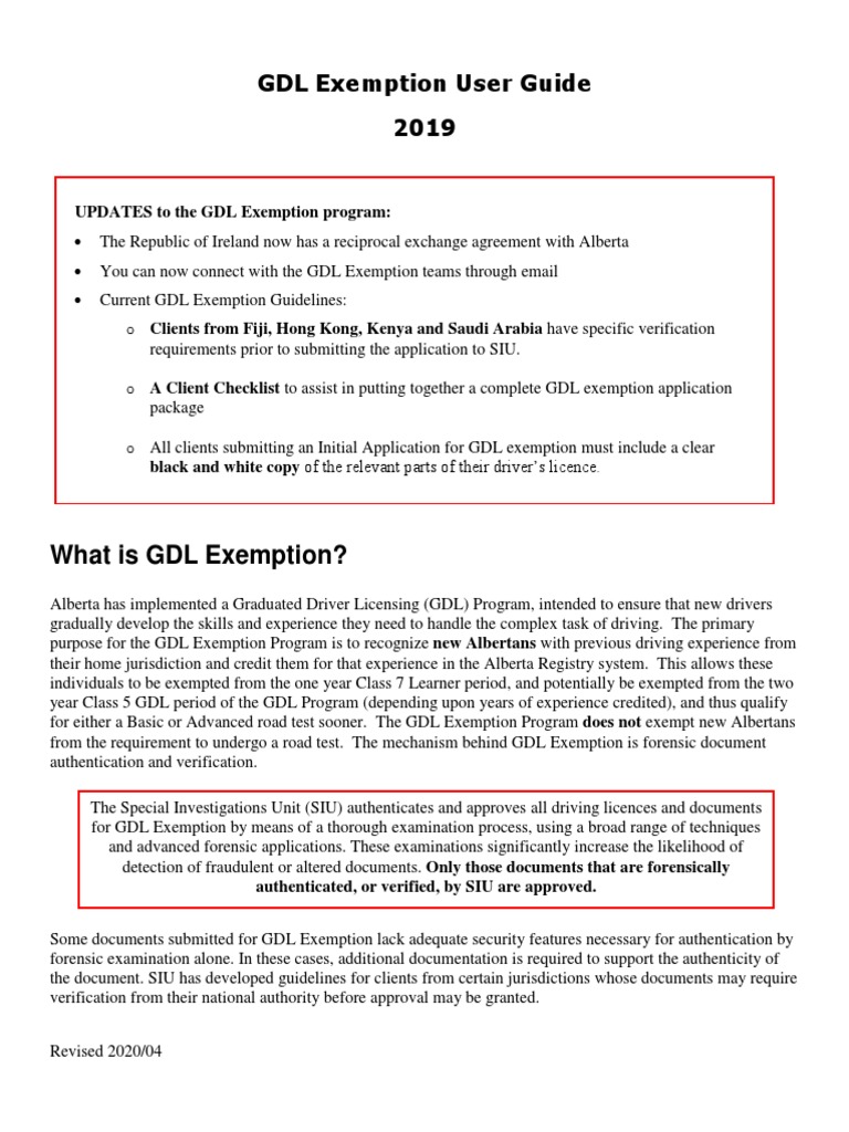 Drivers Licence GDL Exemption 1 PDF | PDF | Driver's License | Identity ...