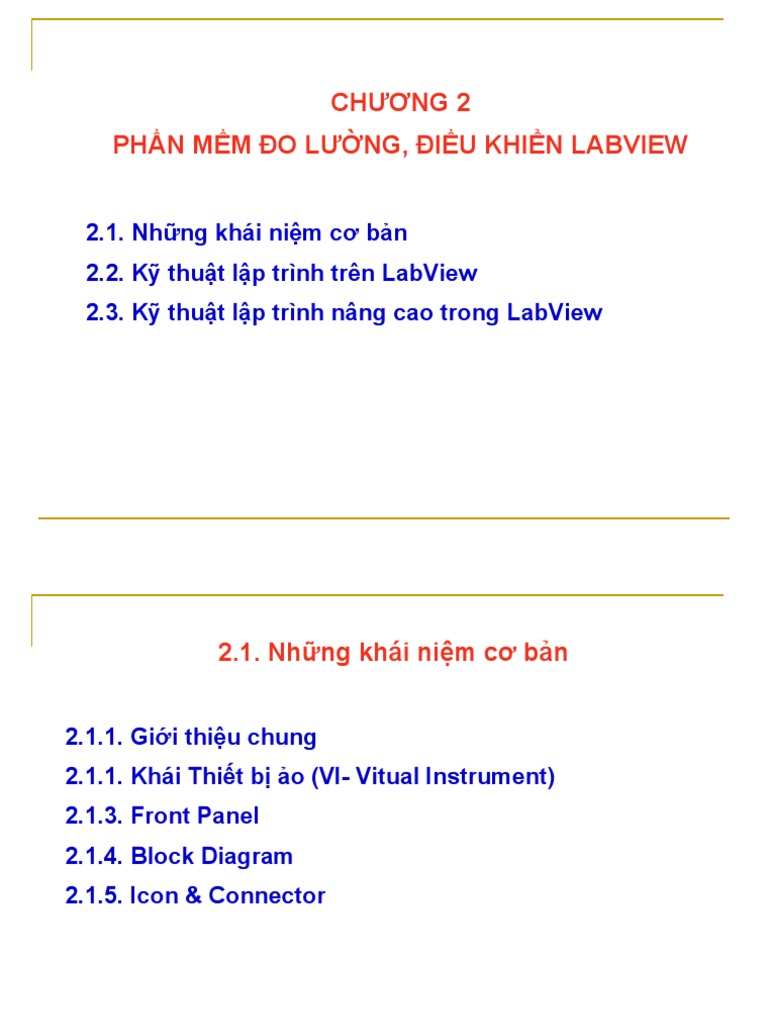 Bài 3. Co So Ve LabVIEW | PDF
