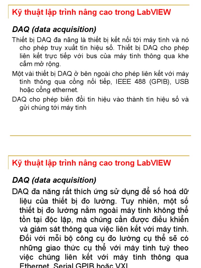 Bai4 - LabVIEW DAQ Nang Cao | PDF