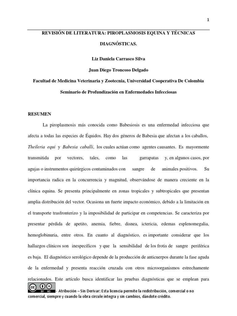 Piroplasmosis Equina 1 | PDF | Reacción en cadena de la polimerasa ...