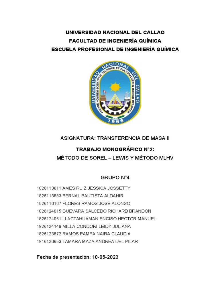 Grupo 4 - TM2 | PDF | Destilación | Ingeniería de Procesos