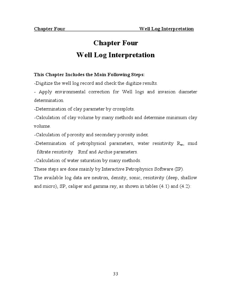 Well Log Interpretation Techniques | PDF | Porosity | Physical Sciences