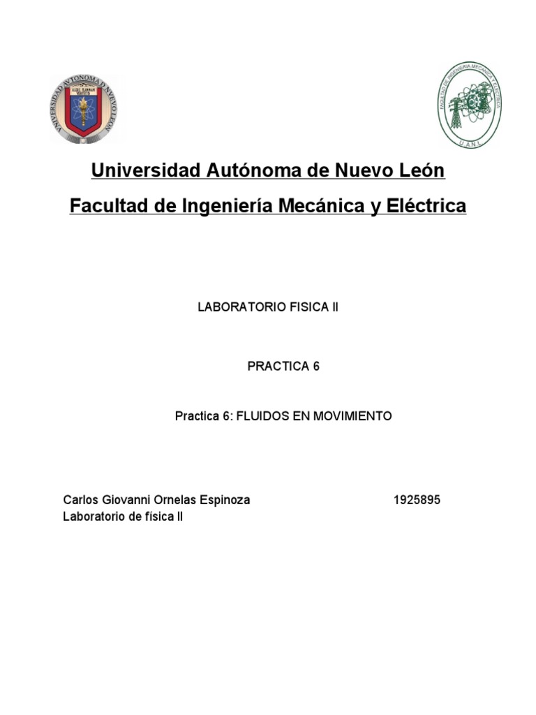 PRACTICA 6 - LAB FISICA LL | PDF | Líquidos | Viscosidad