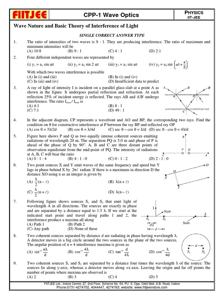 CPP-1 - Wave Optics | PDF