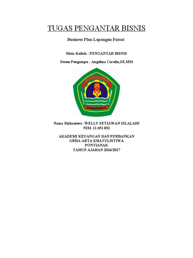 Tugas Pengantar Bisnis Business Plan Pdf