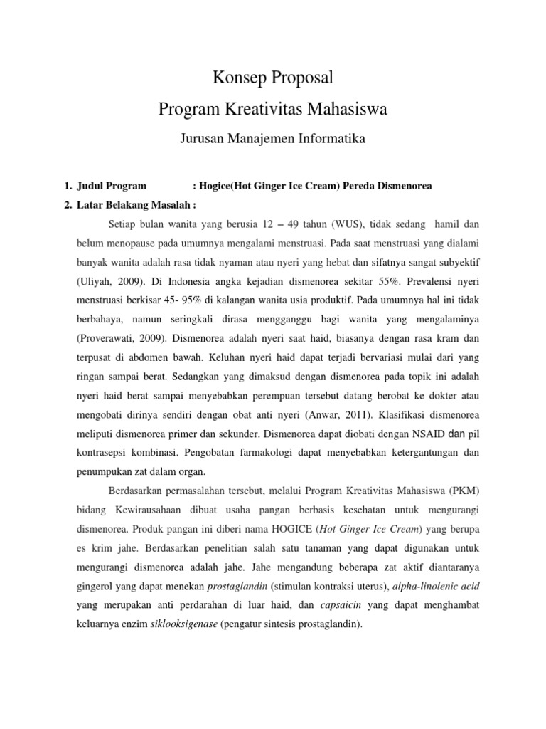 Konsep Proposal PKM | PDF