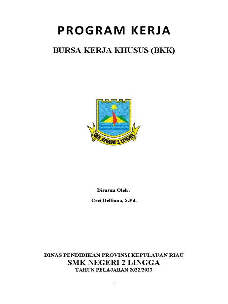 Program Kerja BKK SMK Negeri 2 Lingga | PDF