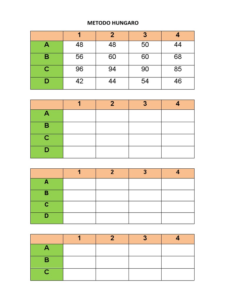 Metodo Hungaro | PDF