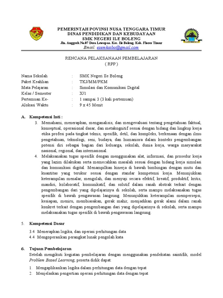 4.RPP KD 4 | PDF | Karier & Perkembangan