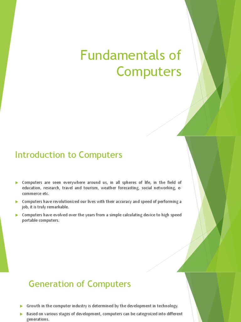 Fundamentals of Computers | PDF | Computer Data Storage | Input/Output