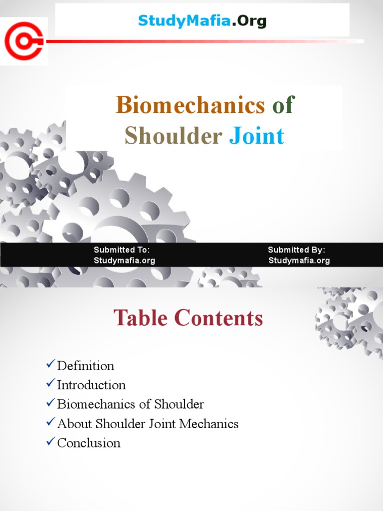 Biomechanics of Shoulder Joint | PDF