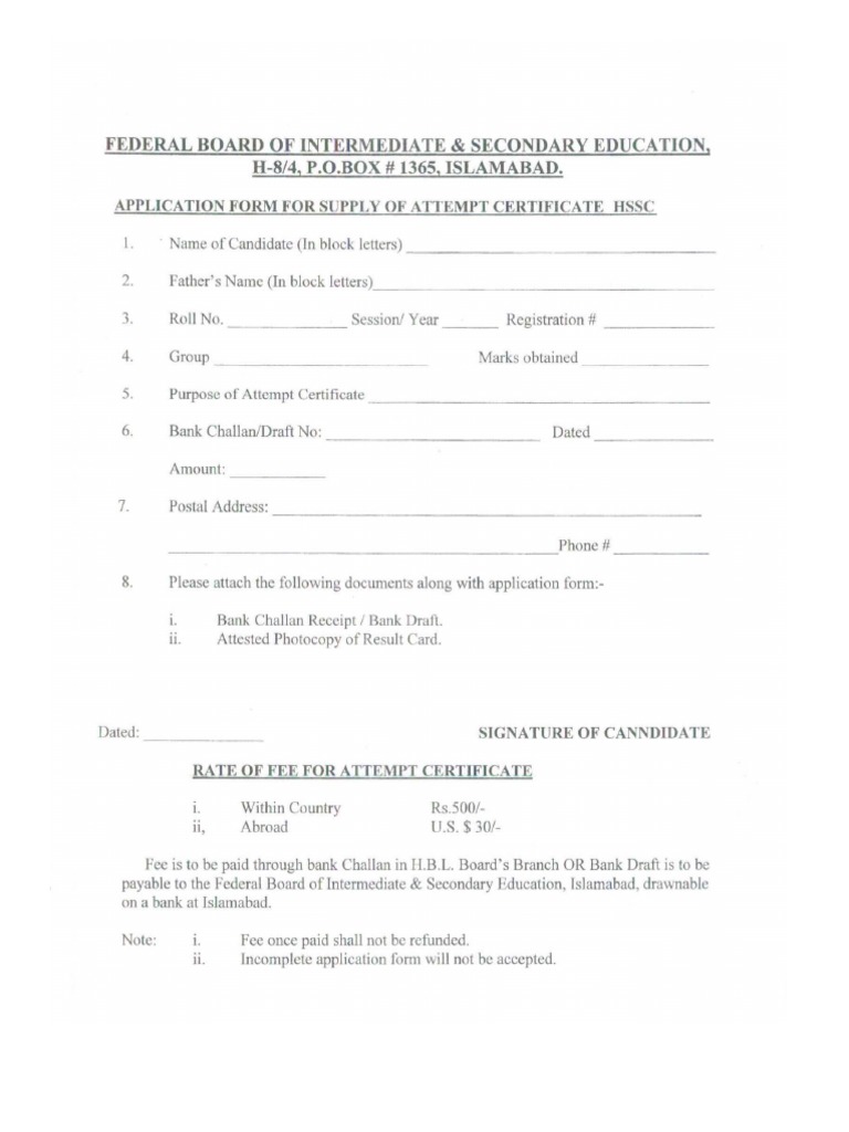 ATTEMPT CERTIFICATE | PDF