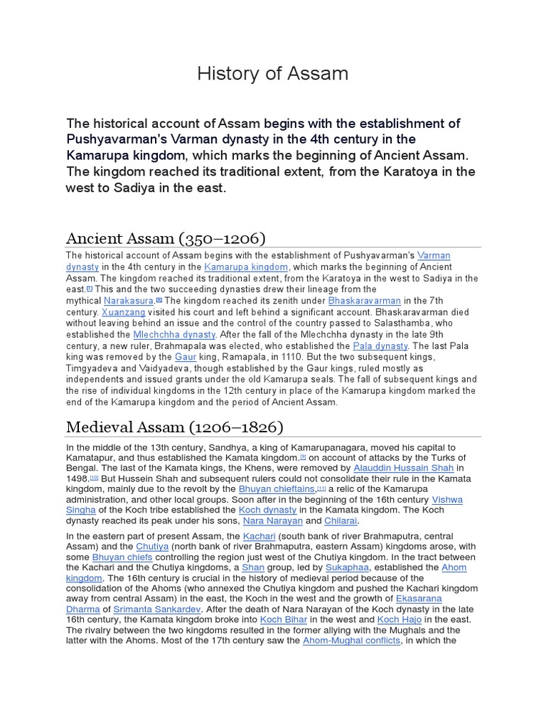 History of Assam | PDF