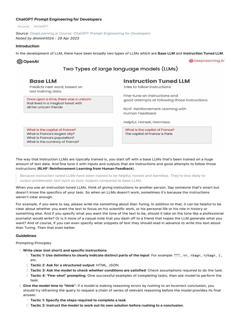 ChatGPT Prompt Engineering For Developers | PDF | Chair | Toothbrush