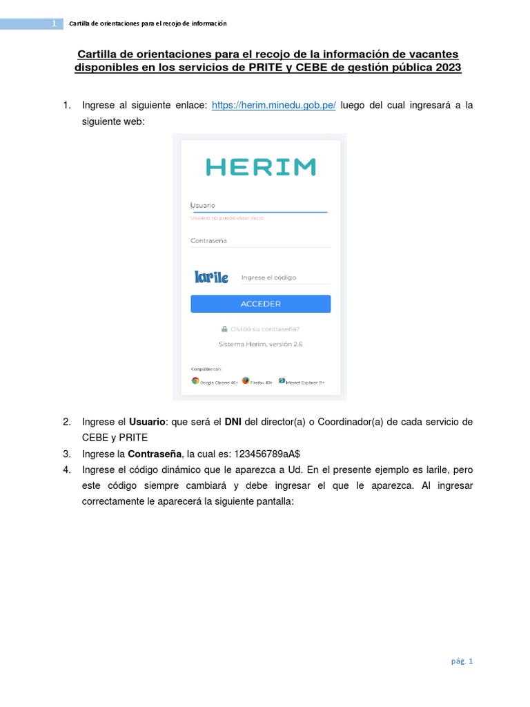 2023 - Cartilla de Orientación para El Recojo de Información de ...