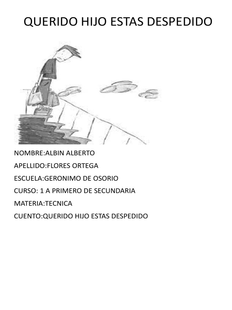 Querido Hijo Estas Despedido | PDF