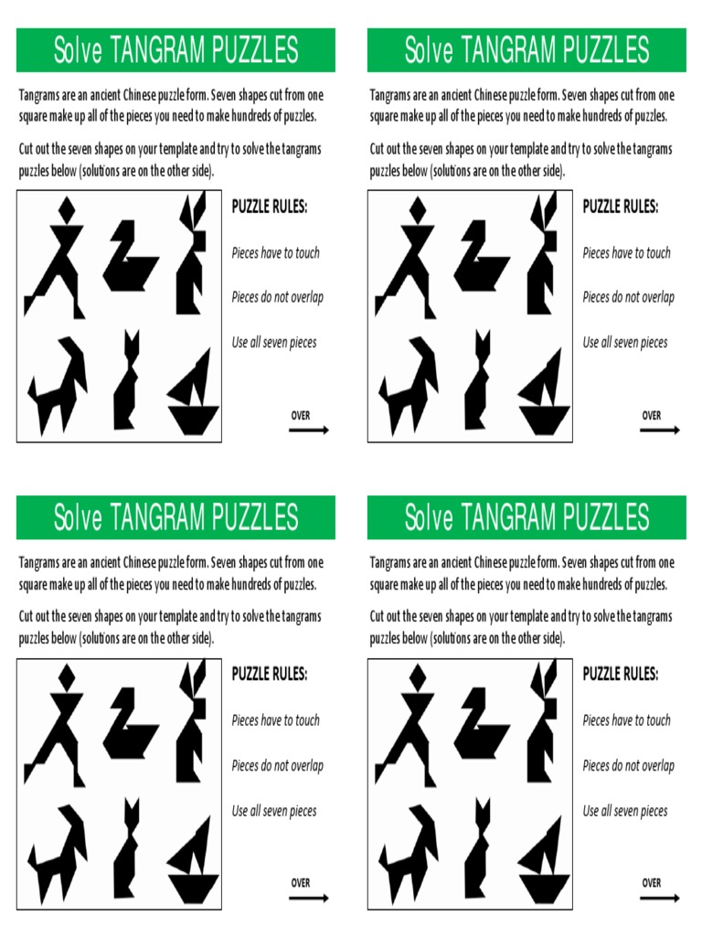 Tangram Instructions | PDF | Recreational Mathematics | Ancient Sports