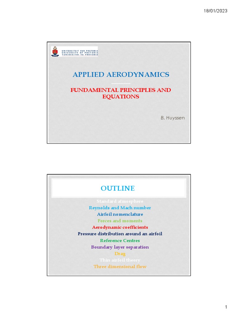 Lecture 0 - Subsonic Flow Introduction | PDF | Lift (Force) | Vortices