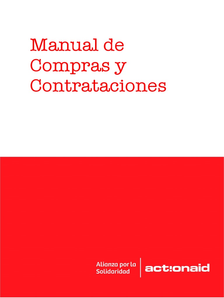 Manual de compras y contrataciones ALIANZA | PDF | Presupuesto | aduana