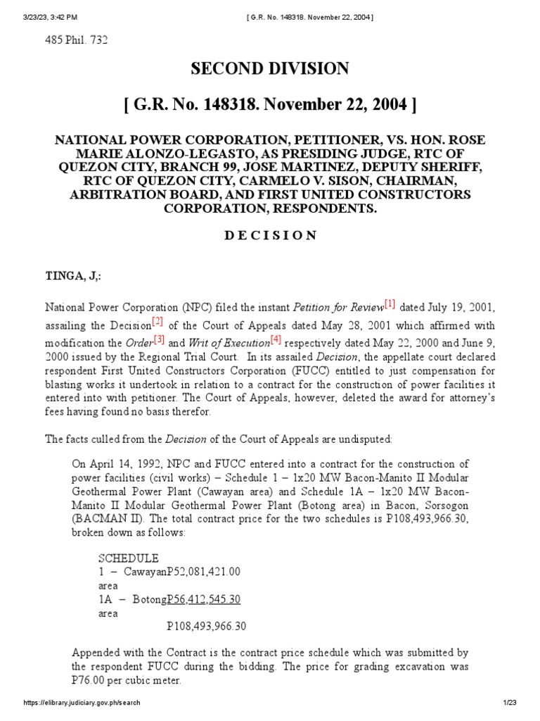 G.R. No. 148318 NAPOCOR VS. LEGASTO | PDF | Lawsuit | Arbitration