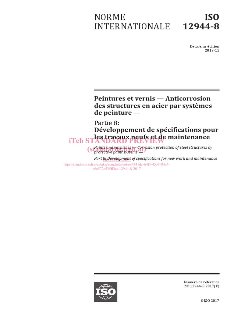 Iso 12944 8 2017 PDF | PDF | Corrosion | Peinture