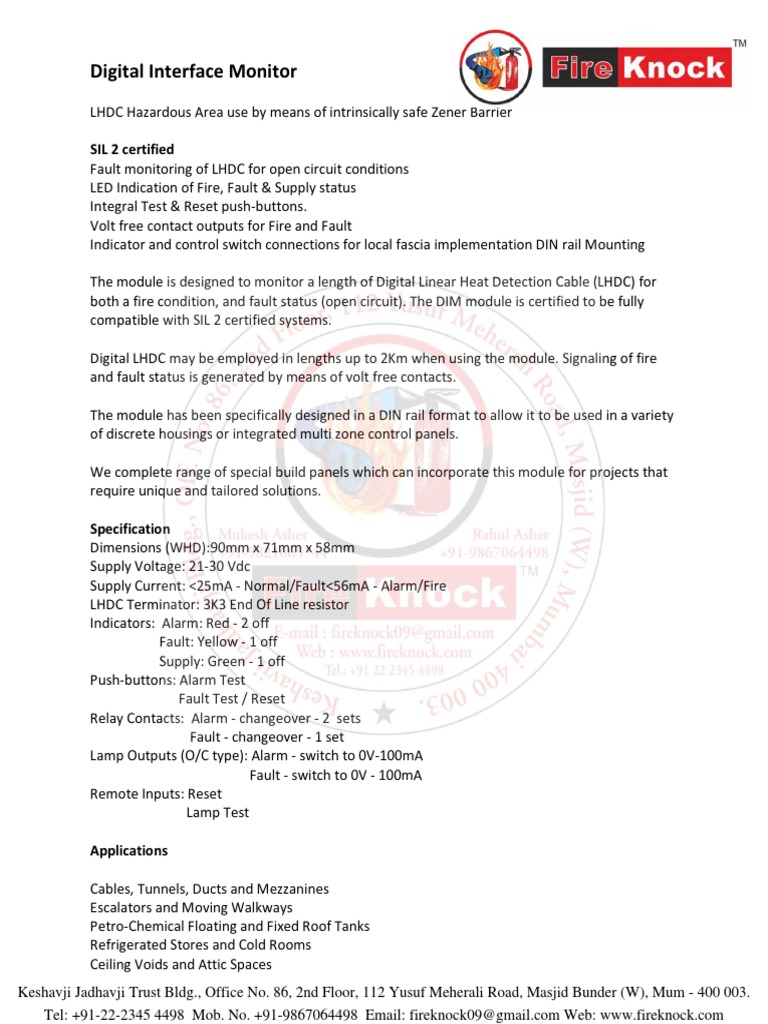 Digital Interface Module For Lhs | PDF