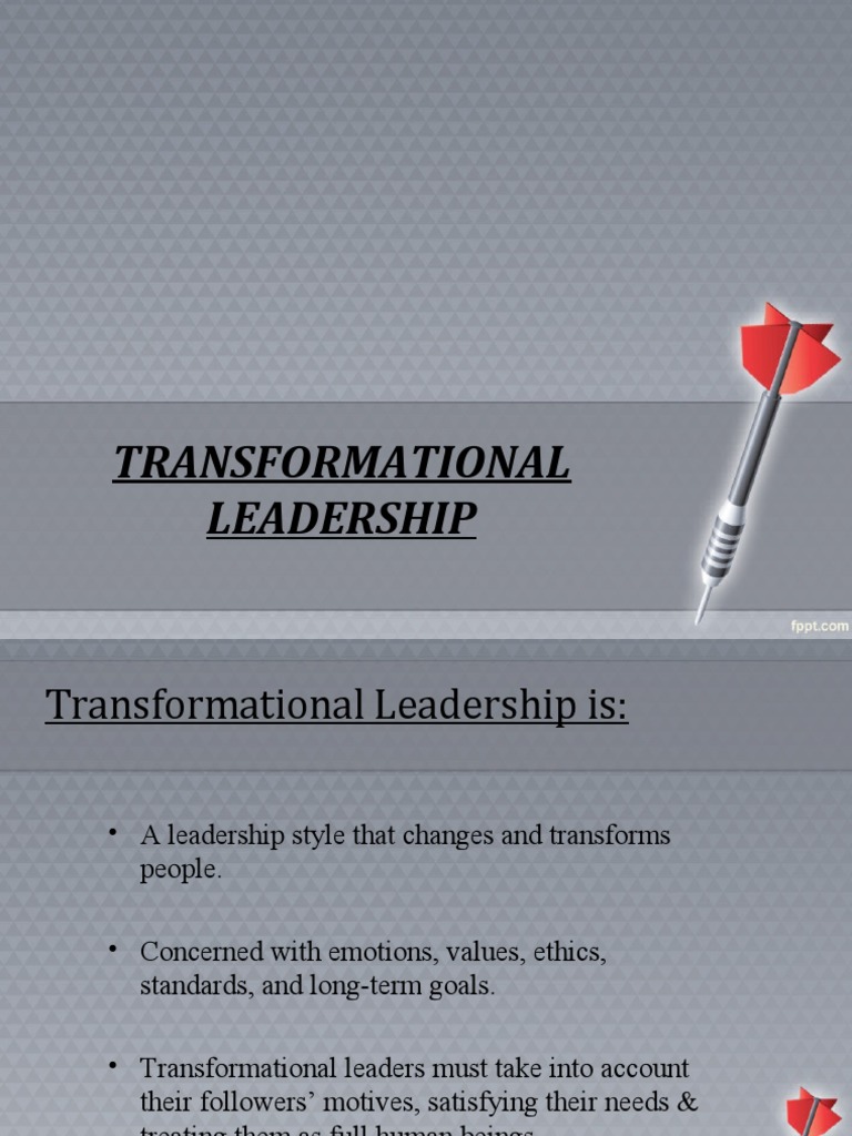 Transformational Leadership | PDF | Leadership | Transformational ...