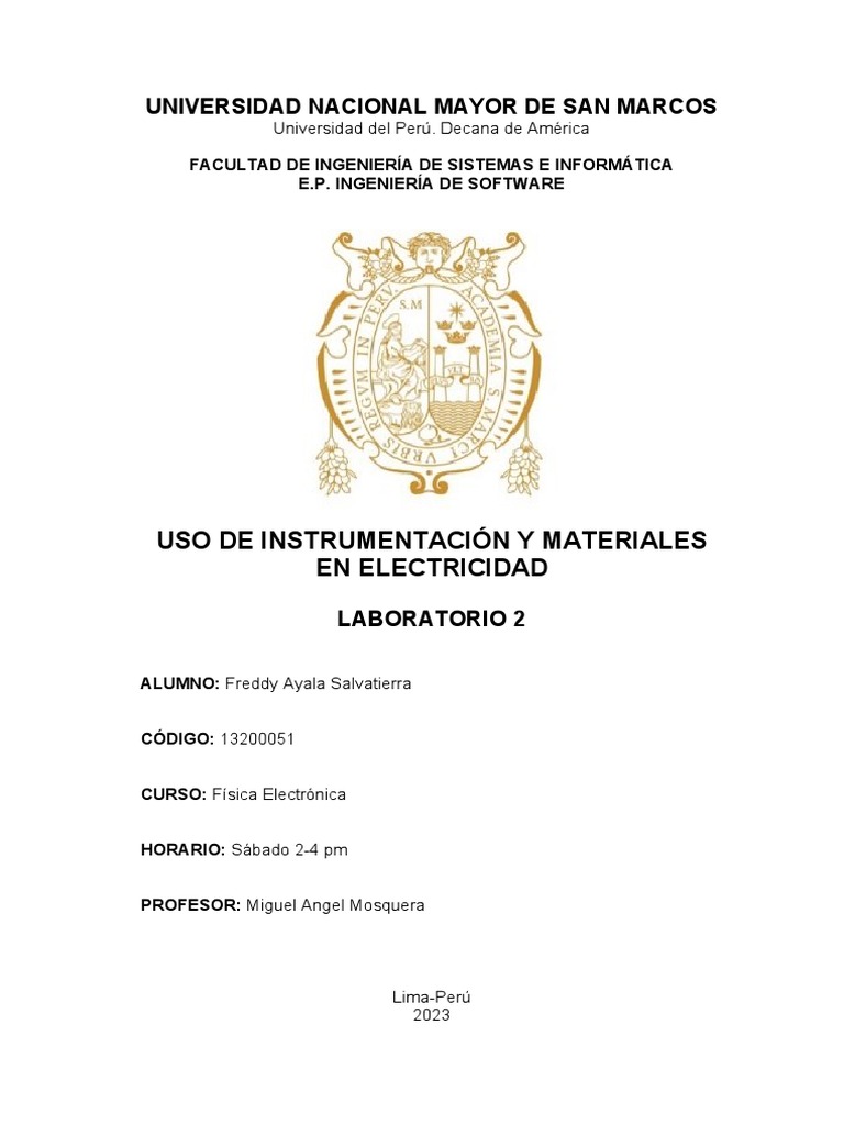 Ayala Salvatierra Freddy - Lab - 2 - Fiii PDF | PDF