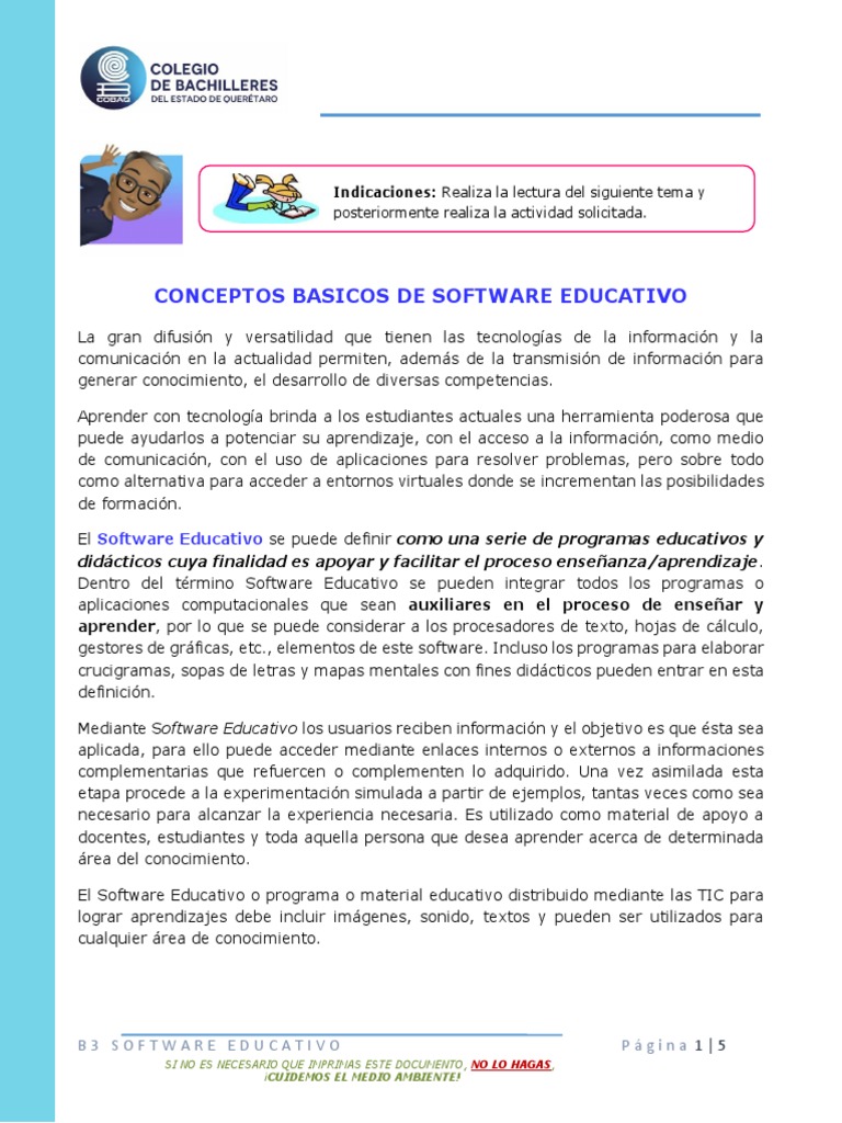 Conceptos básicos sobre software educativo | PDF | Software | Aprendizaje
