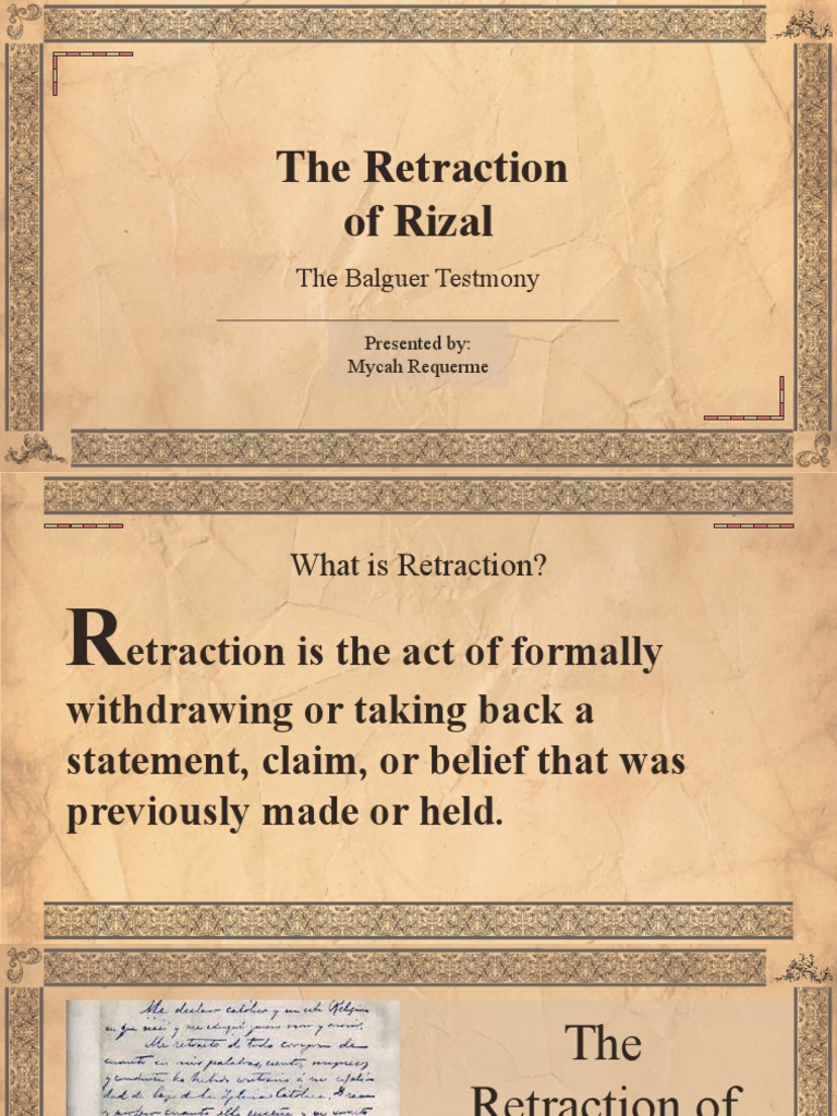 Retraction of Rizal | PDF
