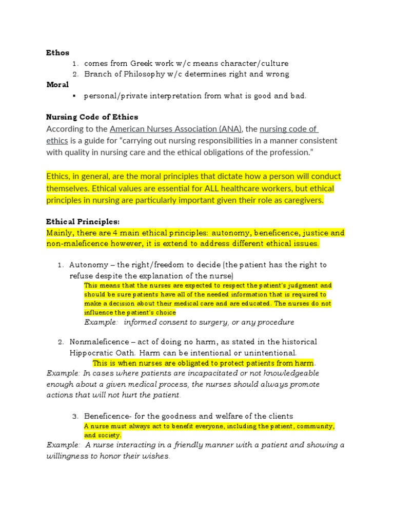 TOPIC-1-ETHICO-MORAL-ASPECT-OF-NURSING | PDF | Nursing | Bioethics