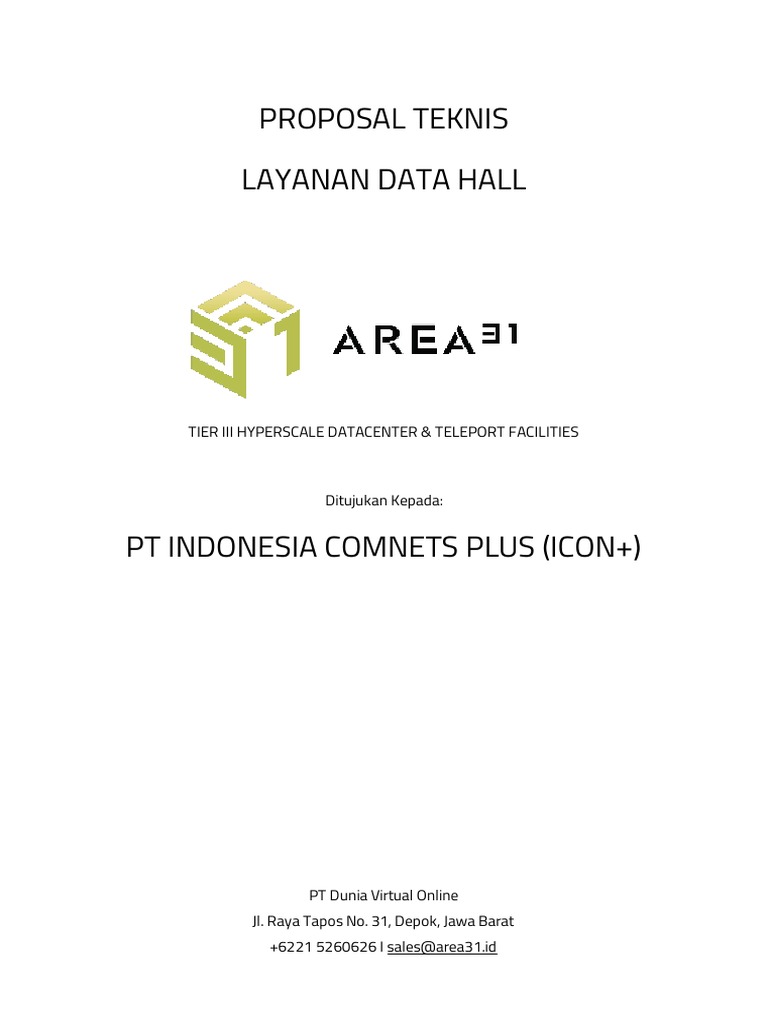 Proposal Teknis Data Hall Icon+.V3 Copy1 | PDF