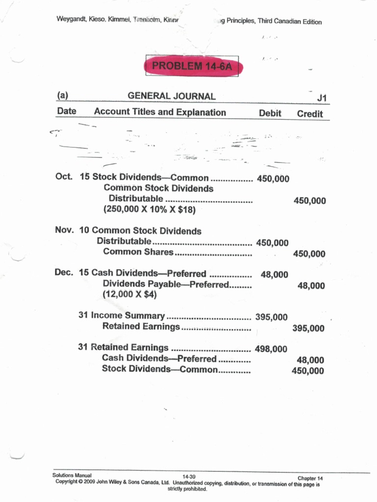 Handout Prob 14-6A Solution PDF | PDF