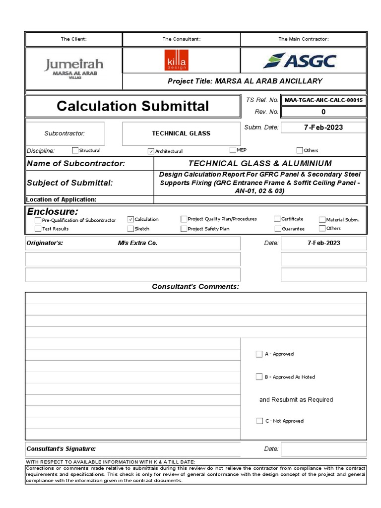 MAA-TGAC-ANC-CALC-00015 Rev.0 | PDF
