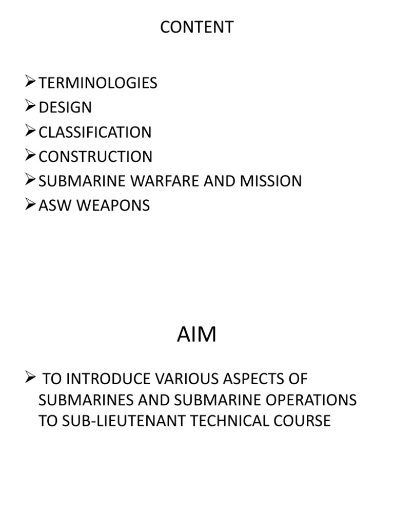 Anti Submarine Warfare. Sub LT Tech | PDF | Submarines | Naval Mine