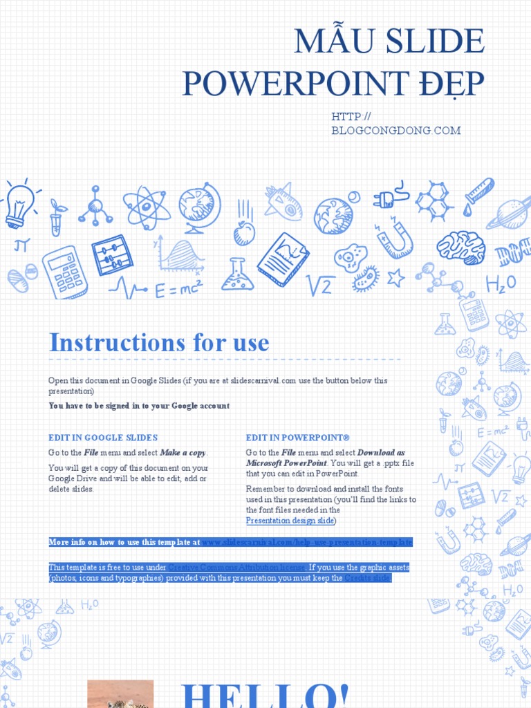 Slide Powerpoint Bai Giang | PDF | Color | Blue