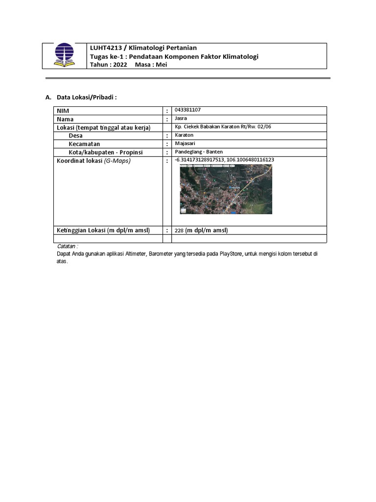 Jasra LUHT4213 Tugas1 20221 | PDF