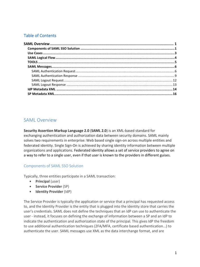 Introduction To SAML | PDF | Hypertext Transfer Protocol | Information Technology