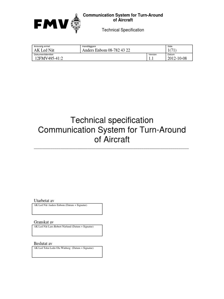 Technical Specification 1 1 | PDF | Headphones | Reliability Engineering