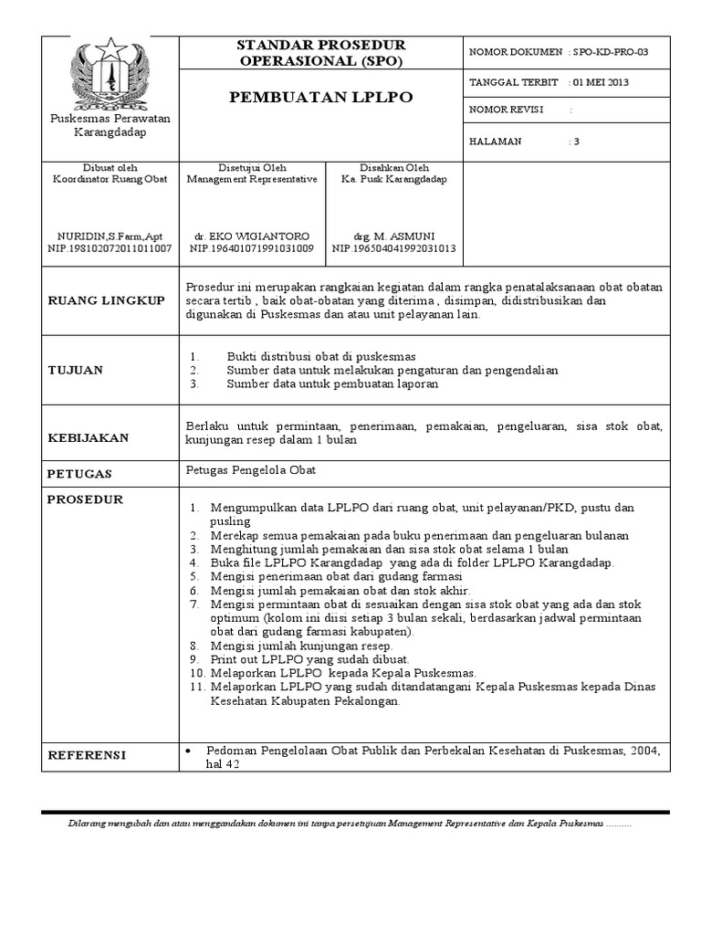 3.pembuatan LPLPO | PDF | Kesehatan Holistik | Sains & Matematika