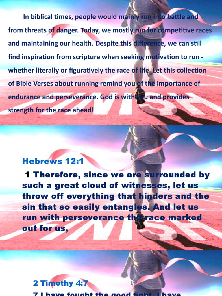 Running The Race Scriptures | Download Free PDF | Bible | Bible Content