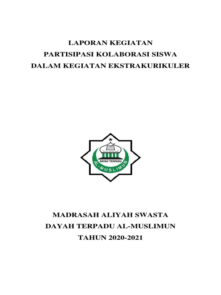 Laporan Kegiatan Partisipasi Kolaborasi Siswa Dalam Kegiatan Ekstrakurikuler PDF | PDF