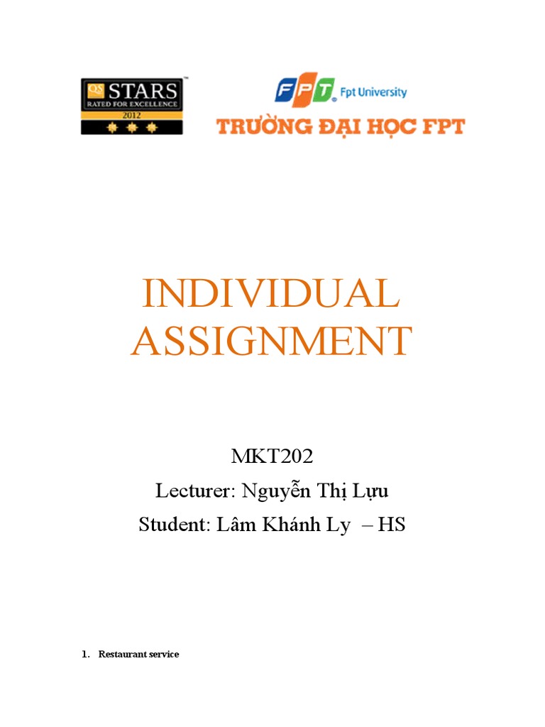 Individual Assignment Lâm Khánh Ly | PDF | Restaurants | Movie Theater