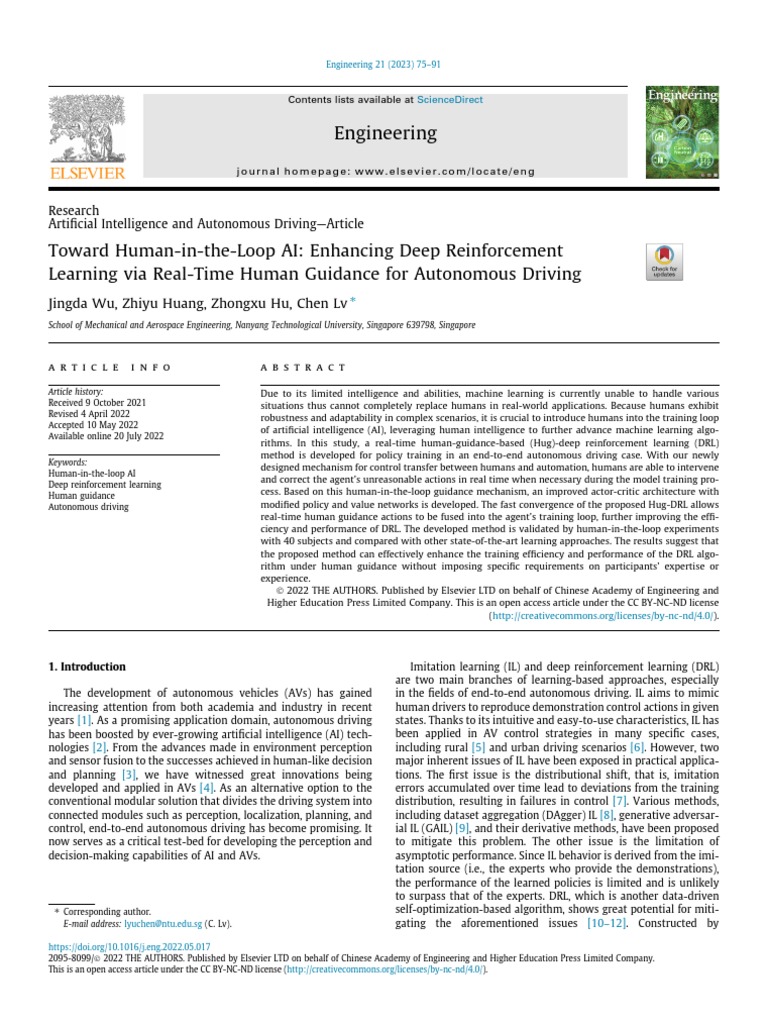 Toward HITL AI Enhancing Deep Reinforcement Learning Via RealTime Human ... Toward HITL AI Enhancing Deep Reinforcement Learning Via RealTime Human ...
