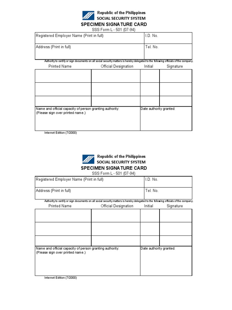 SSS E1 Editable Form | PDF | Identity Document | Government