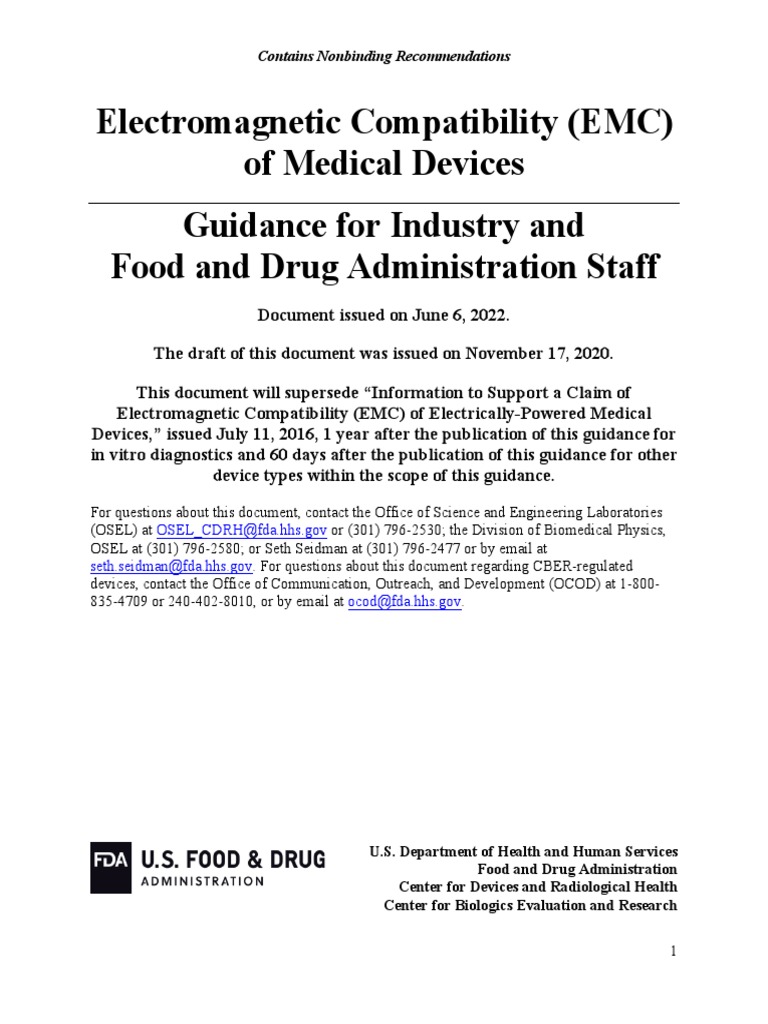 Electromagnetic Compatibility (EMC) of Medical Devices | PDF | Medical ... Electromagnetic Compatibility (EMC) of Medical Devices | PDF | Medical ...