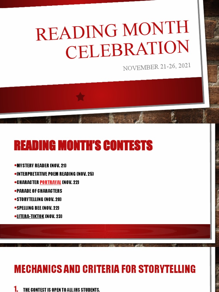 Reading Month Celebration | PDF