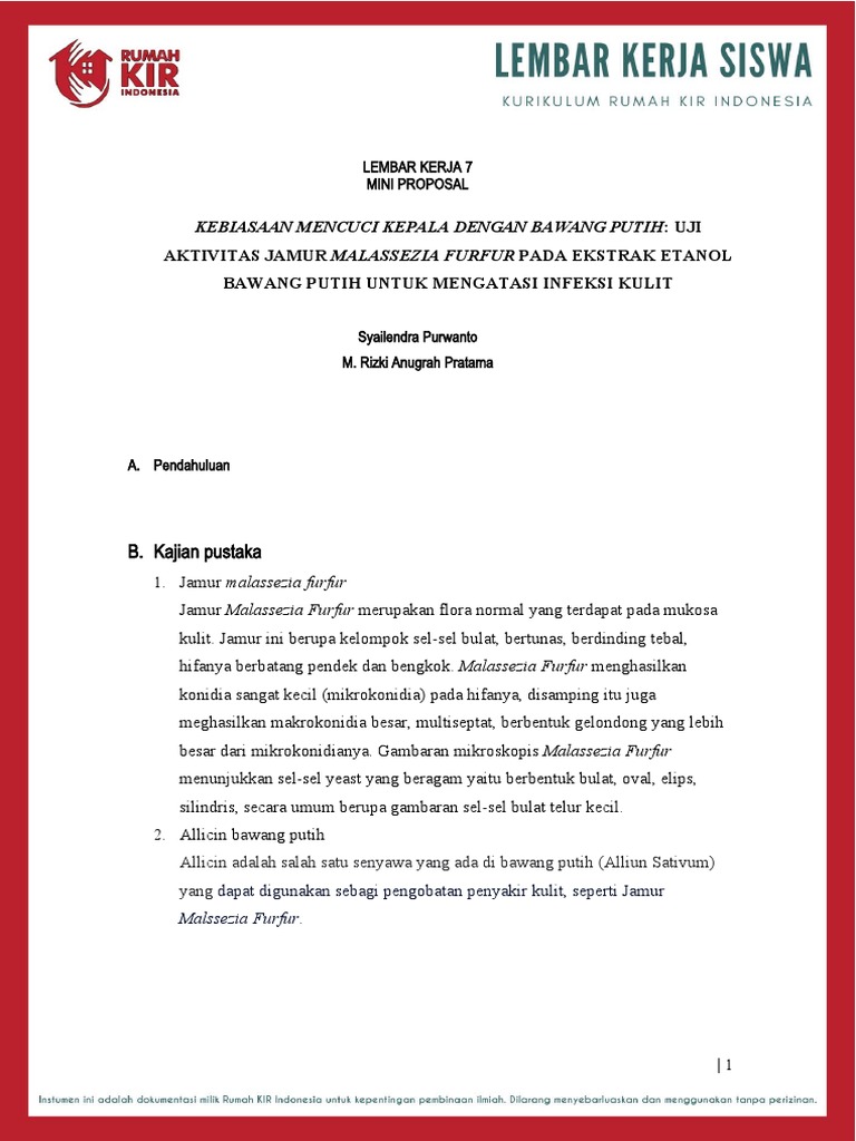 LK - 7 - Mini - Proposal Syailendra Dan Rizki | PDF