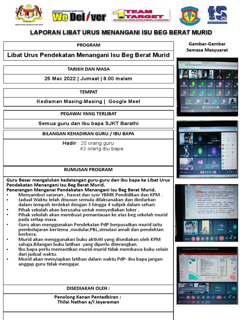 Opr Libat Urus Pendekatan Menangani Isu Beg Berat Sekolah | PDF