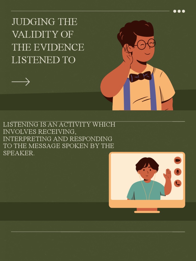 Judging the Validity of the Evidence Listened to.pptx | PDF | Cognitive ...